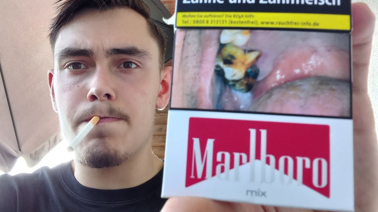 Smoking A MARLBORO MIX Cigarette - Review - YouTube