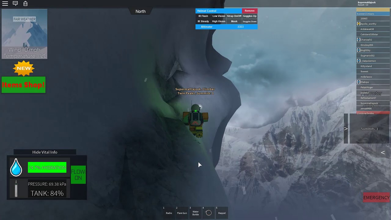 Playing Roblox Mount Everest Climbing And Reaching The Summit - YouTube