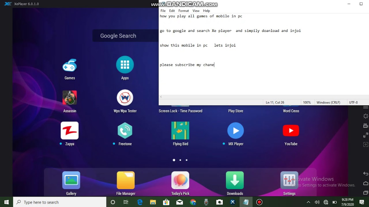 how to play mobile in pc with all games - YouTube