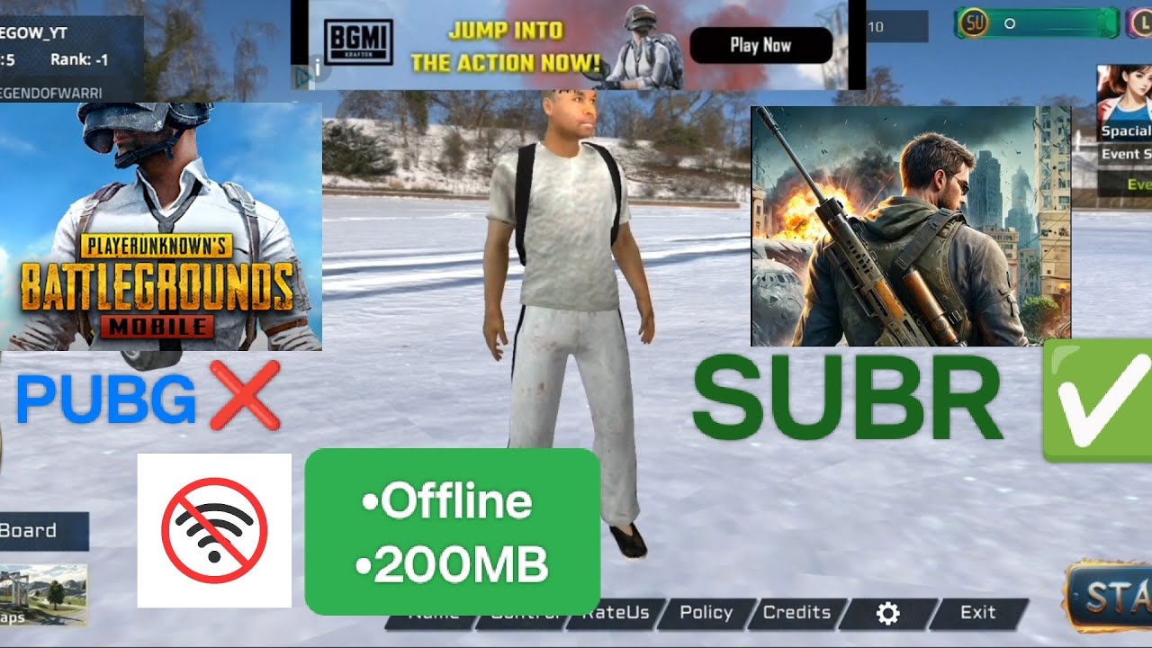 PUBG Play this game SUBR |200 MB |OFFLINE GAME| INDIAN BATTLE ROYALE ...