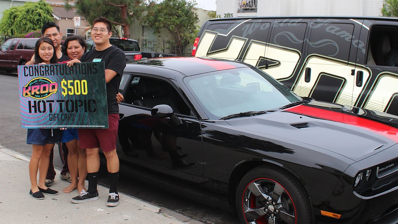 Kevin from Los Angeles Wins 2014 Dodge Challenger, Hot Topic Card ...
