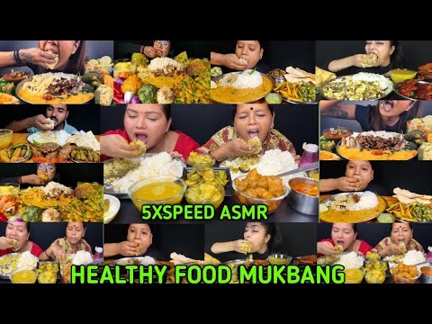 ASMR EATING HEALTHY FOOD🤤MUKBANG BIG BITES ️ INDIAN FOOD MUKBANGERS ...