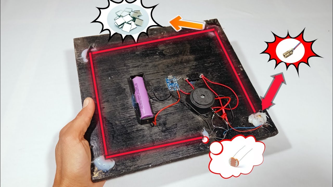 Homemade लेजर light alarm system !! Best science project !! - YouTube