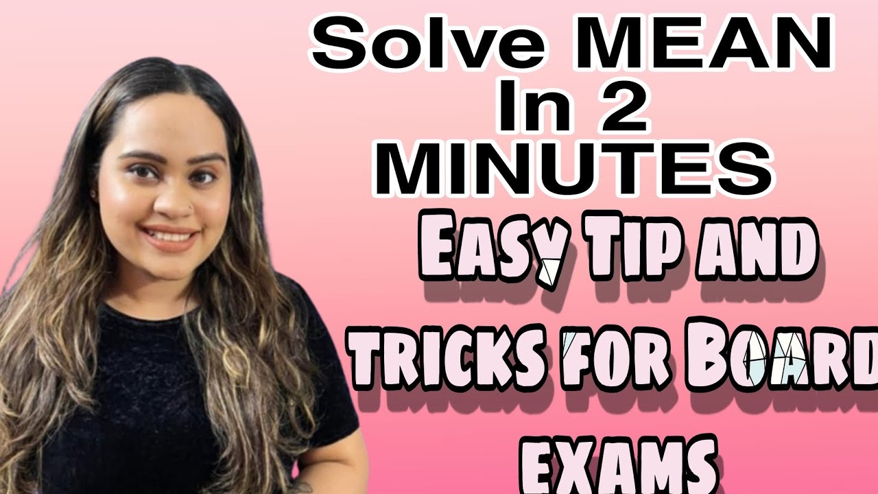 Easy trick to SOLVE MEAN. (DIRECT METHOD).... In BOARD EXAMINATION ...