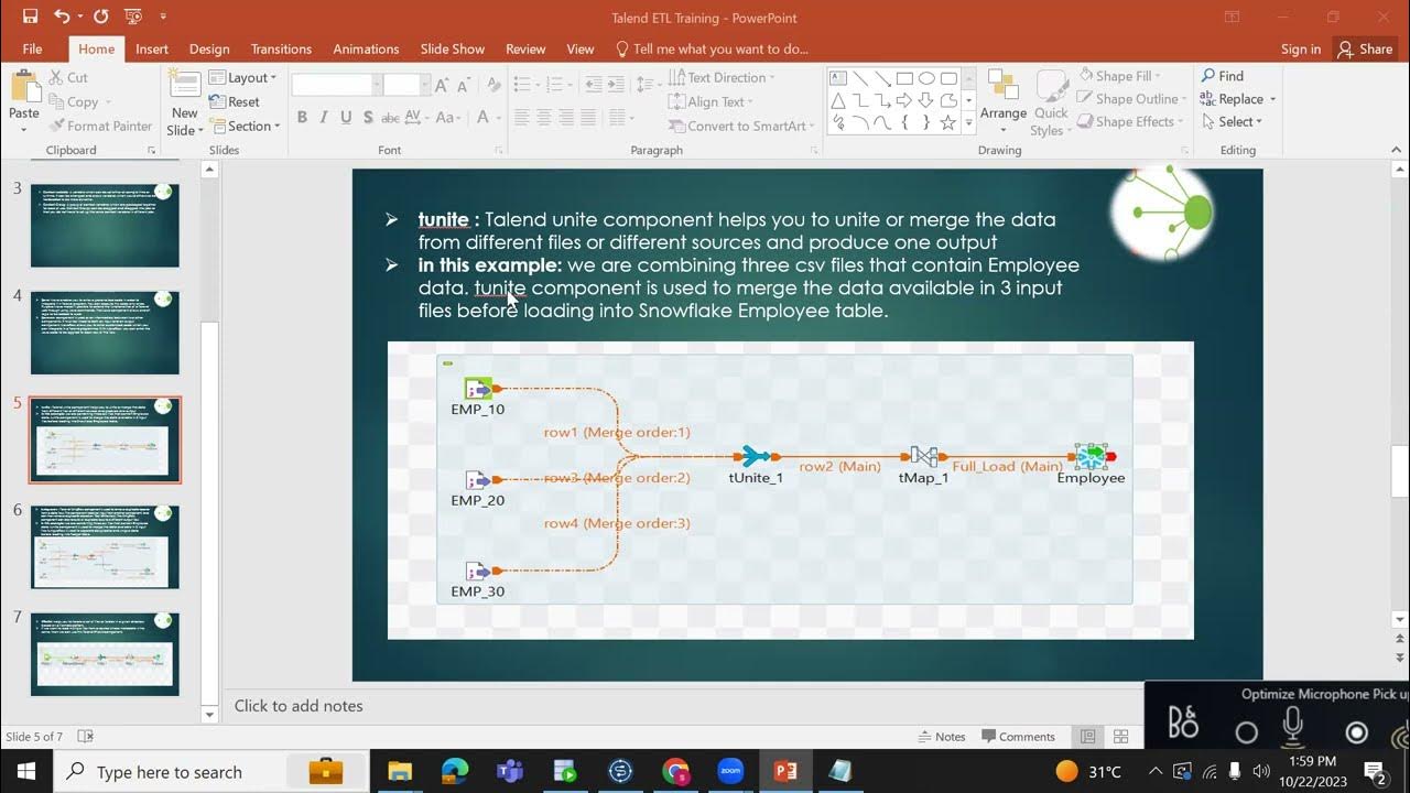 Talend tunite component, how to load data from multiple sources in Talend. - YouTube