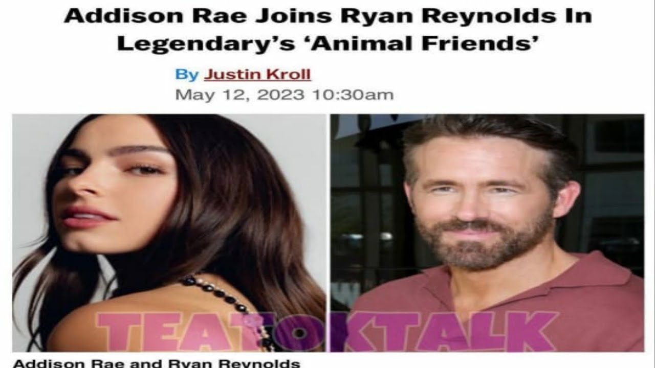 Addison Rae Lands Another Big Role Alongside A List Legend Ryan Rynalds ...