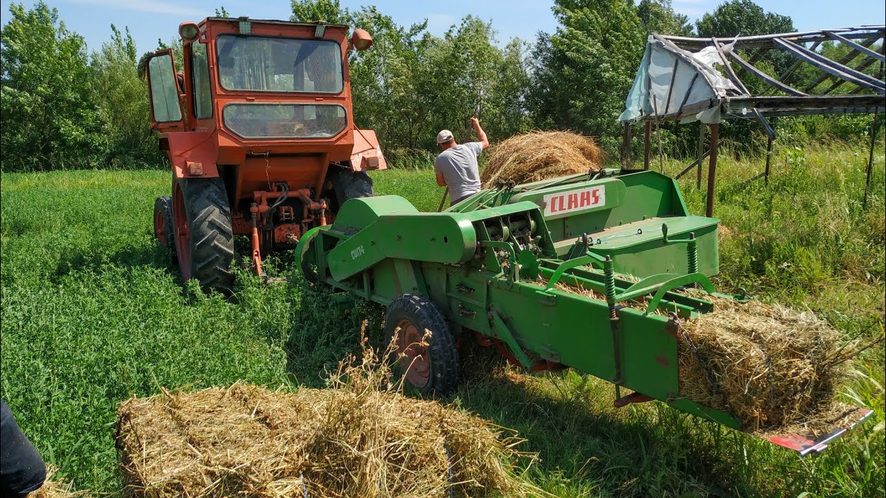 Am balotat staționar cu UTB 650 și CLAAS markant 50 !? - YouTube