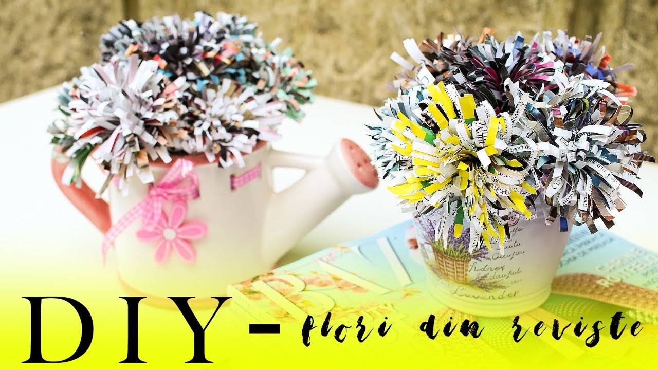 DIY - Flori din reviste reciclate | Inscrierea Balabaniana la E.ON ...