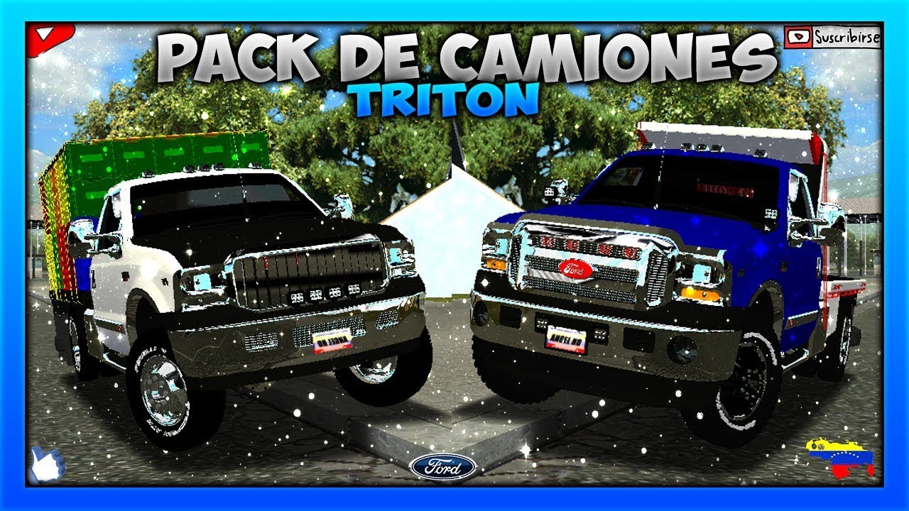♕Pack De Camiones (Ford f-350 Triton) Para Su 18 Wos Haulin 2018 ...