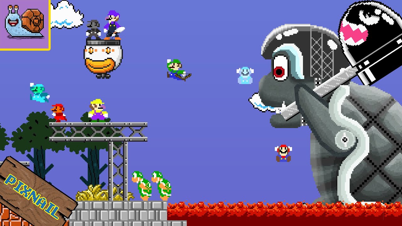 Pixnail: Mario's Mega Hammer Bro Escape | Animation - YouTube
