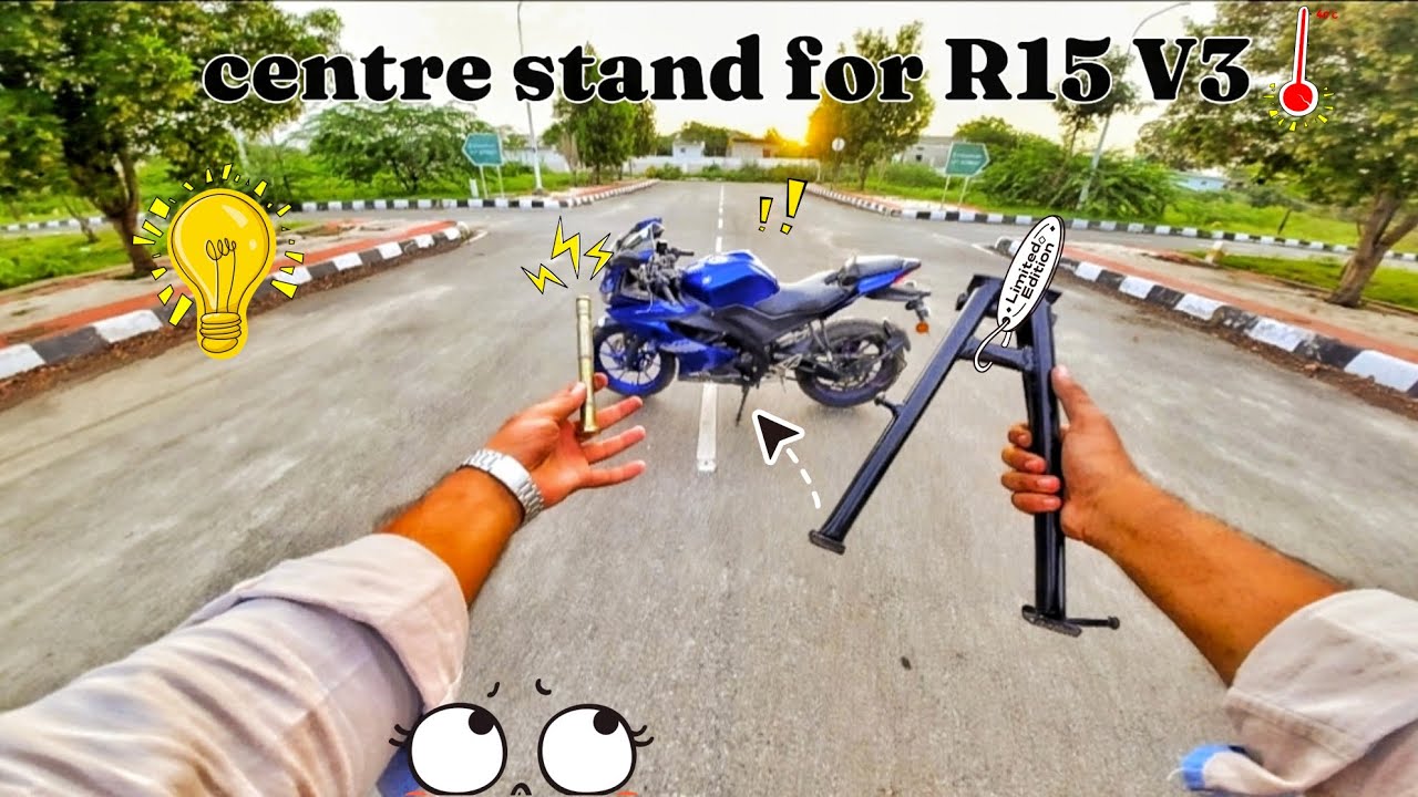center stand for R15 and mt15 bikes #bikes - YouTube