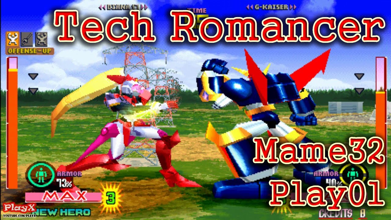 Mame32 Plus! Plus! v0.120 Tech Romancer Game Play01-[PlayX] - YouTube