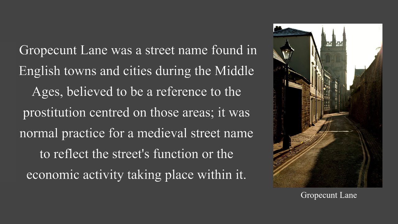 Gropecunt Lane | Wikipedia Article - YouTube