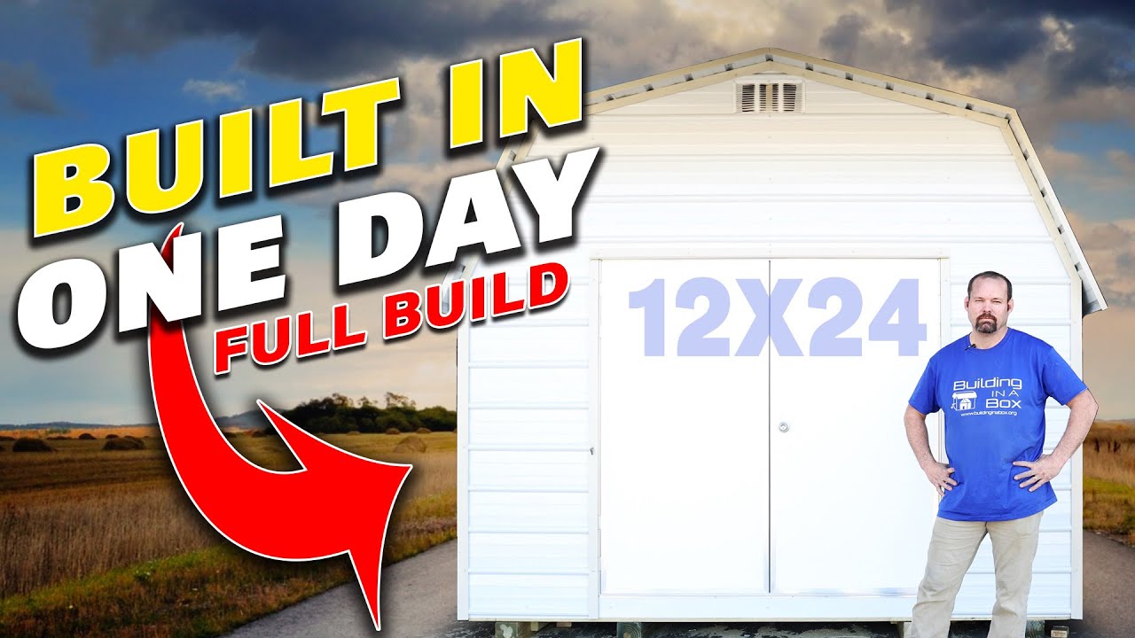 Building A Barn Style Portable Shed In One Day - With A DIY Shop ...