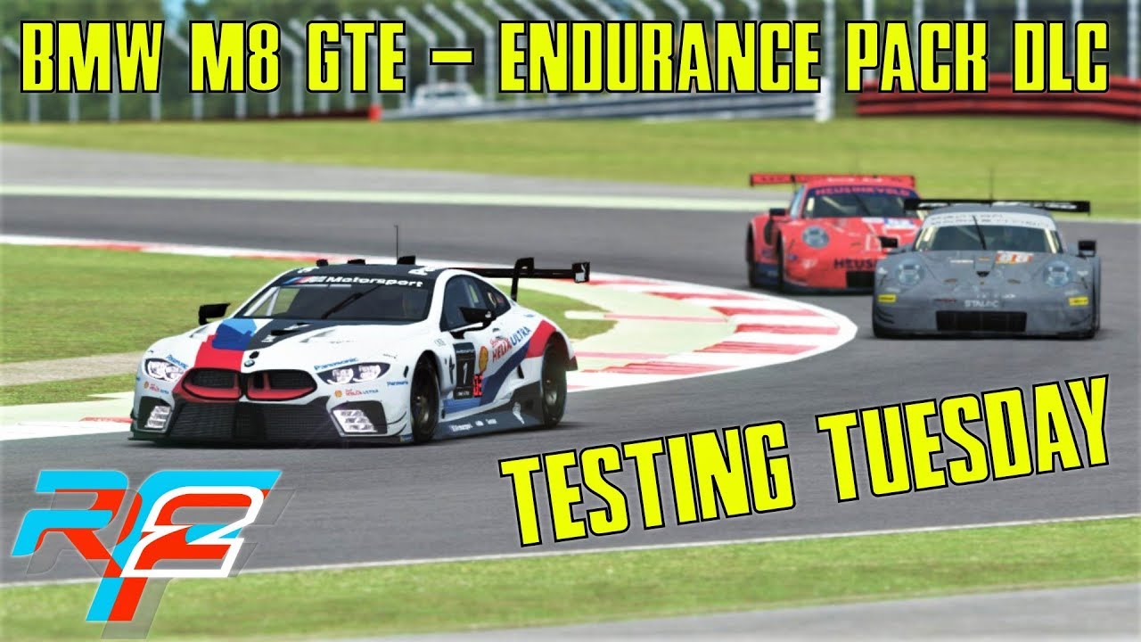 BMW M8 GTE - Testing Tuesday - Endurance Pack DLC - rFactor 2 - YouTube