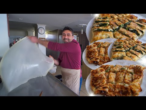 INSANELY DELICIOUS Turkish Street Food in Antalya, Turkey | Making Serpme Börek + Patlican Ocakbaşı