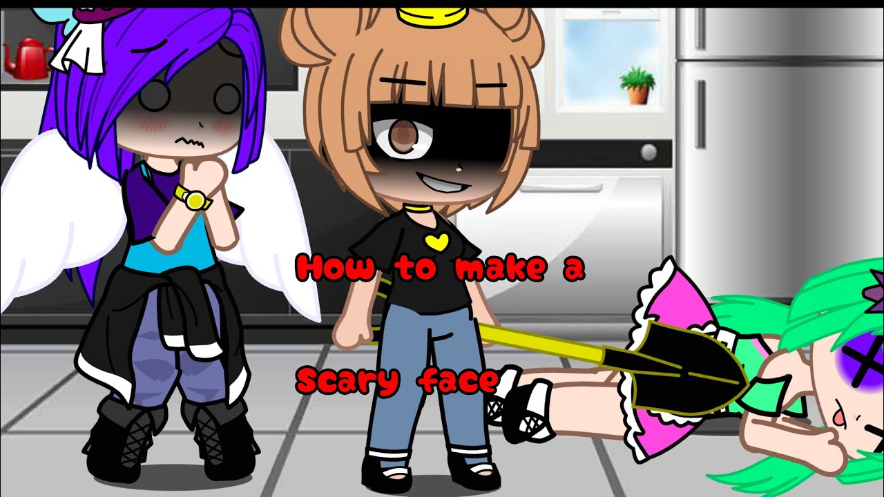 How to make a scary face || In Gacha Club || No description today again ...