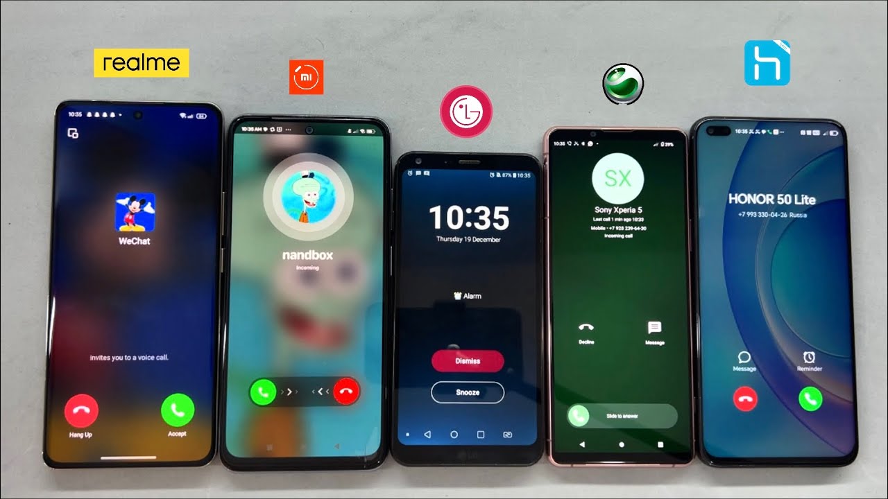 NandBox, WeChat Incoming call Sony Xperia + Honor 50L+ Xiaomi N10S ...