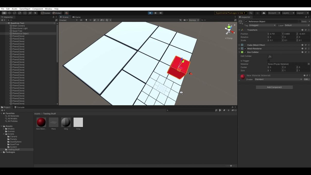 Unity quadtree implementation - YouTube