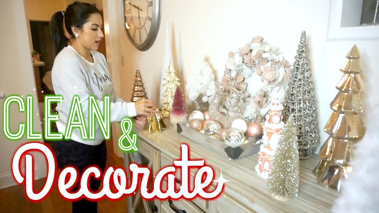CLEAN & DECORATE WITH ME | CHRISTMAS DECOR 2019 | Cleaning motivation ...