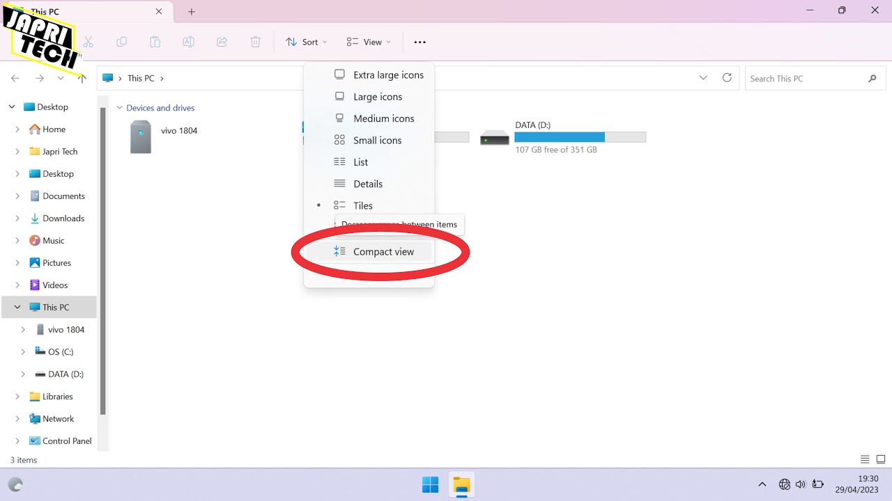 Fitur Compact View di File Explorer Windows 11 - YouTube