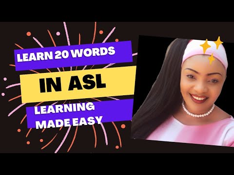 20 Words in sign language. (LEARNING MADE EASY) - YouTube
