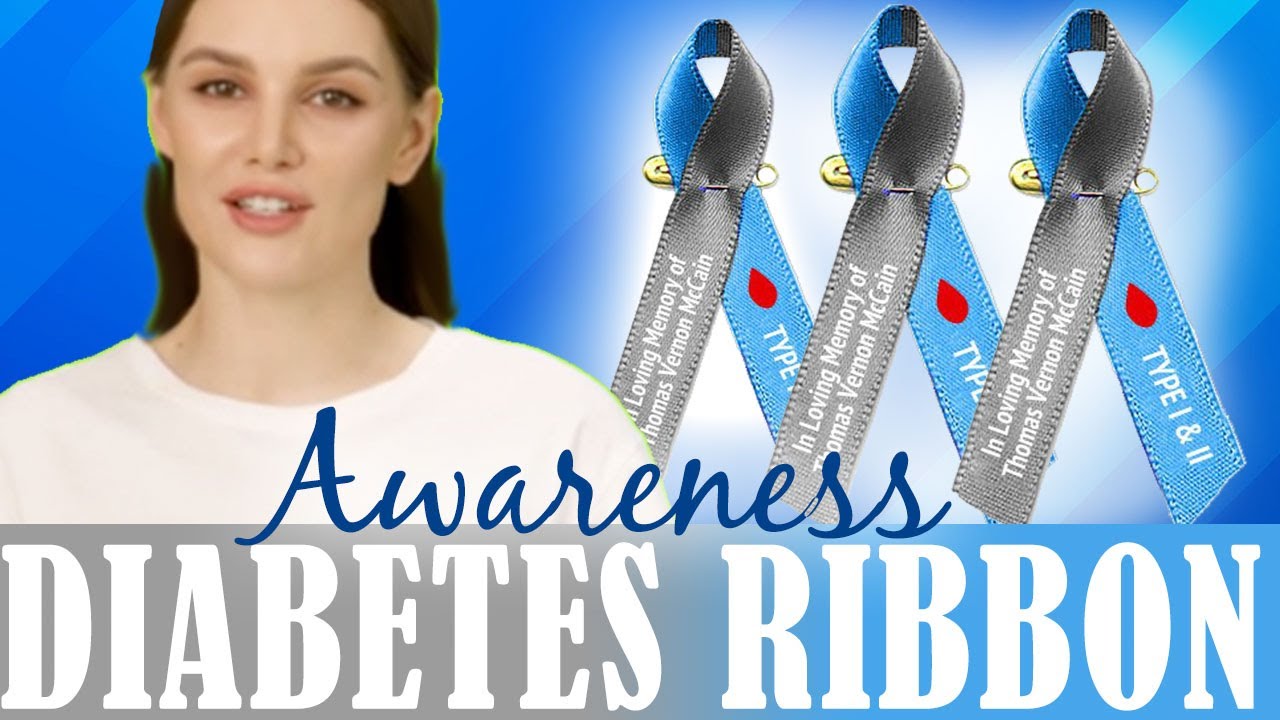 Diabetes Awareness Ribbon - Teal/Gray November Diabetes Month - YouTube