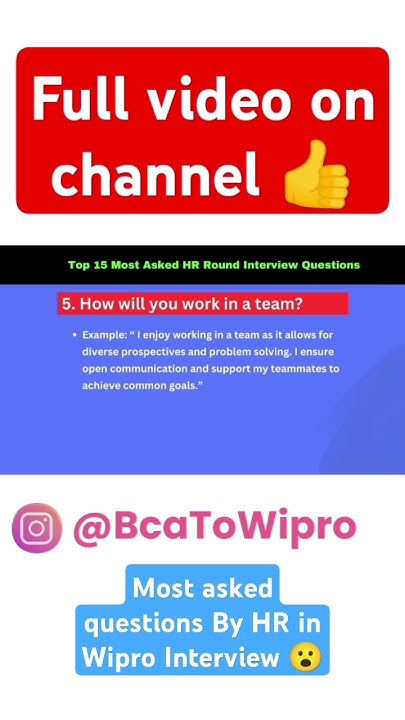 Most Asked Interview Questions in Wipro 2024 #wipro #wilp #interview #wiprowilp #exam - YouTube