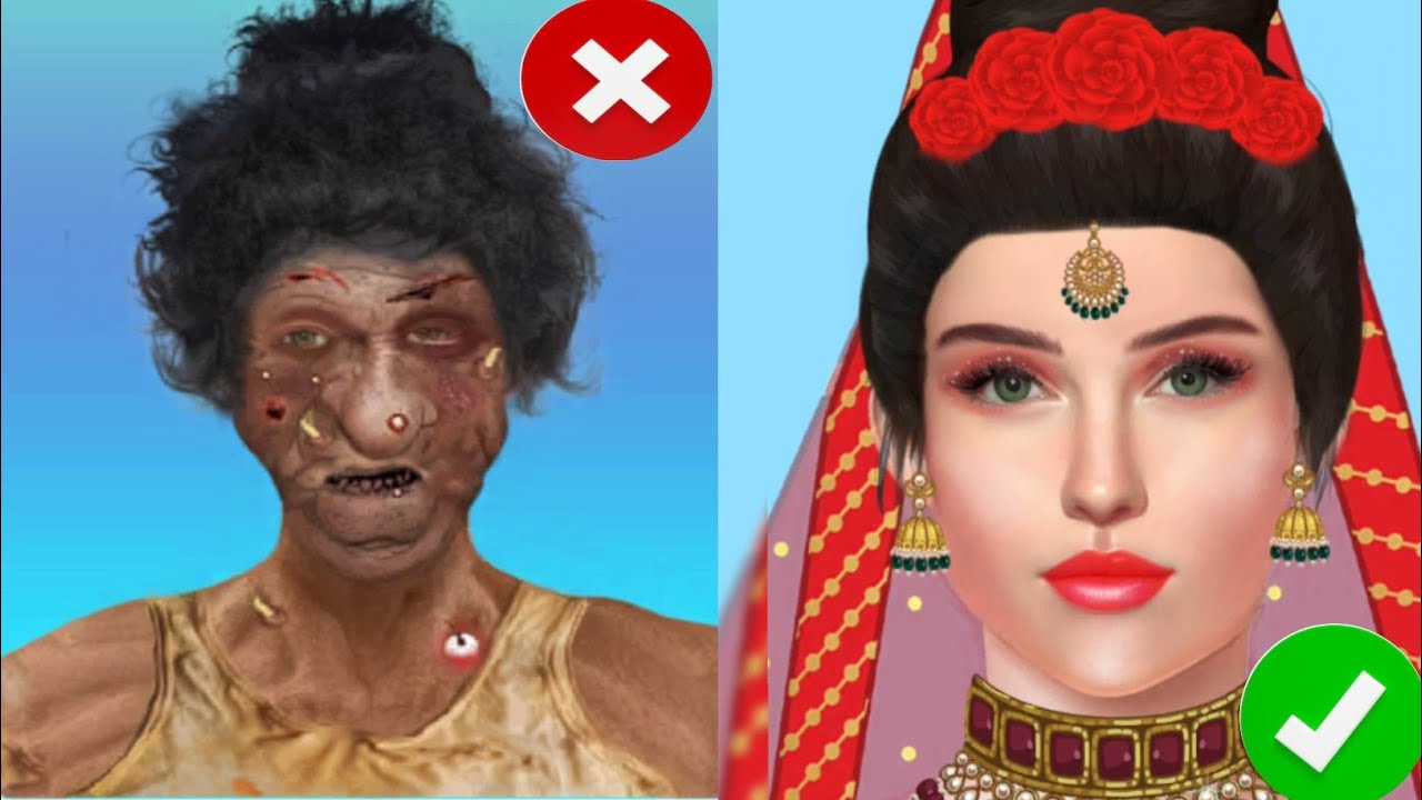 Asmr face makeover (ugly to beautiful)! @asmr @animation - YouTube