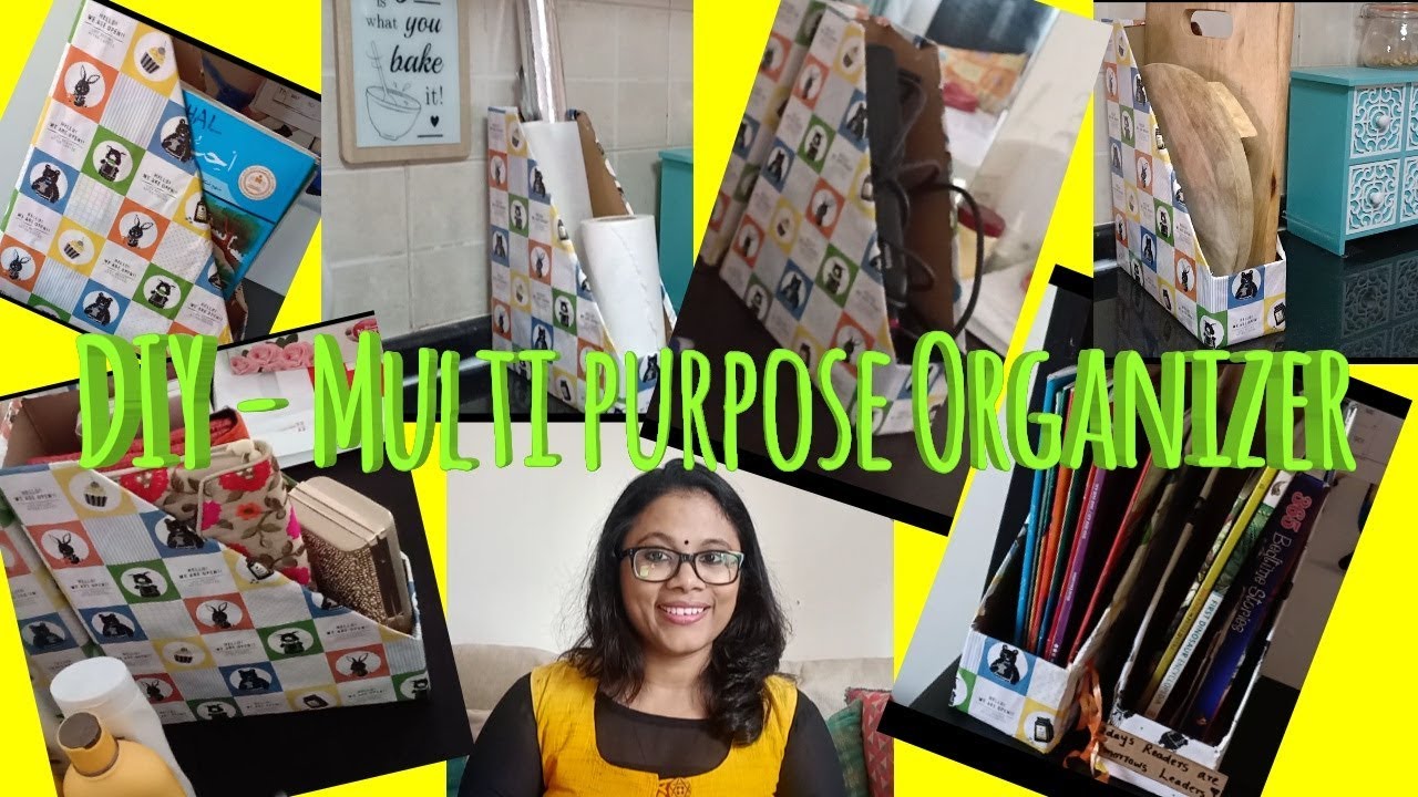 DIY Multi purpose Organizer | DIY-multipurpose organizer from cardboard ...