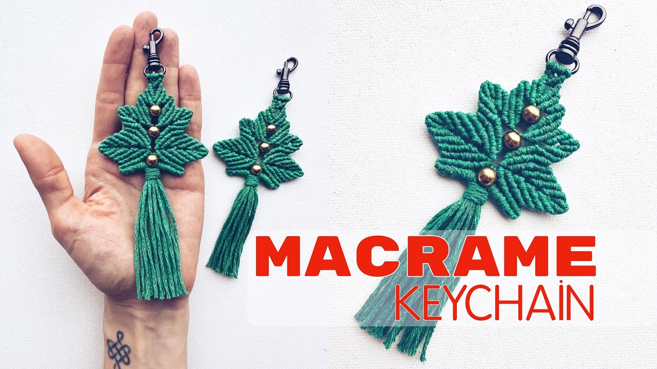 DIY: Macrame Christmas Keychain/ Christmas tree / Christmas earrings ...