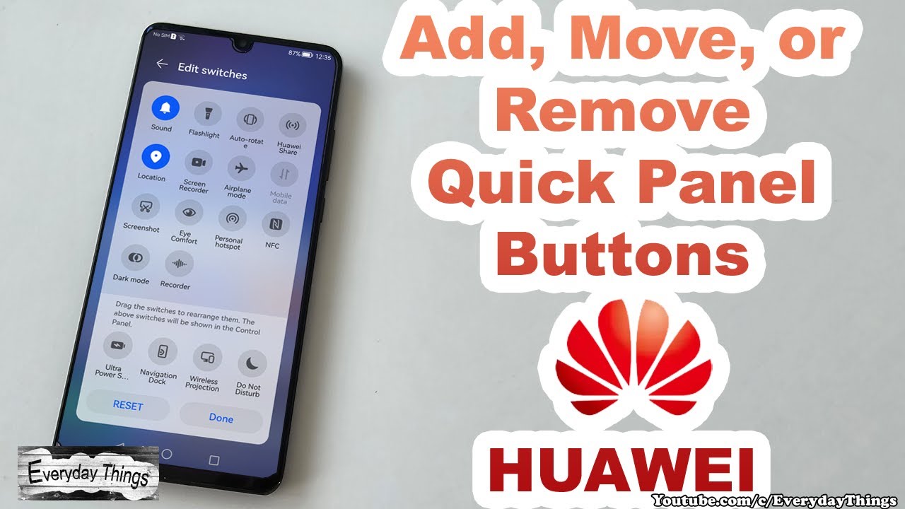 How to Customize Buttons in the Quick Panel on Huawei- Add, Move, or ...