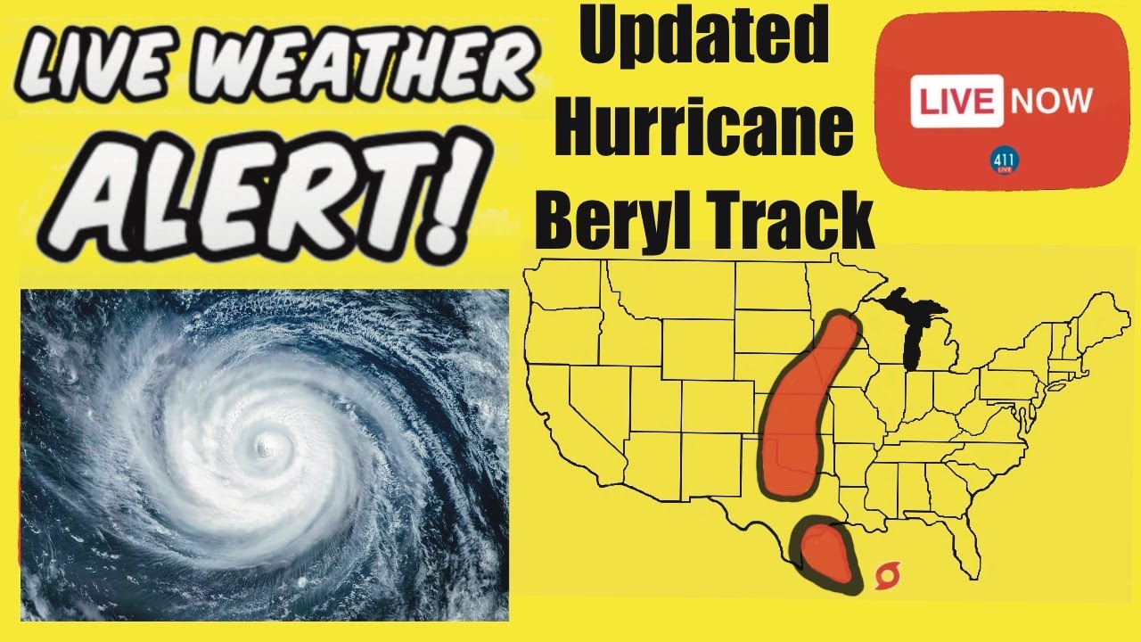 ⚠️Hurricane Beryl 🔴Live Tracker... - YouTube