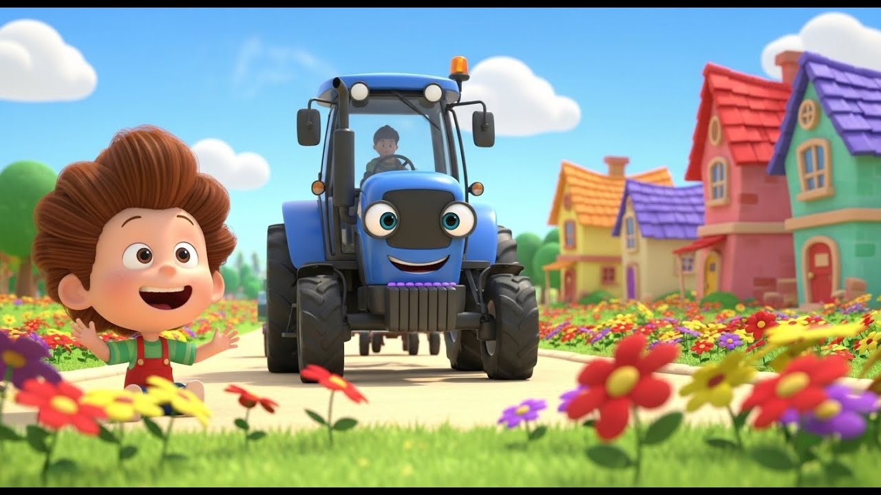 Learn Colors with Farm Tractors | Fun Educational Nursery Rhyme for ...