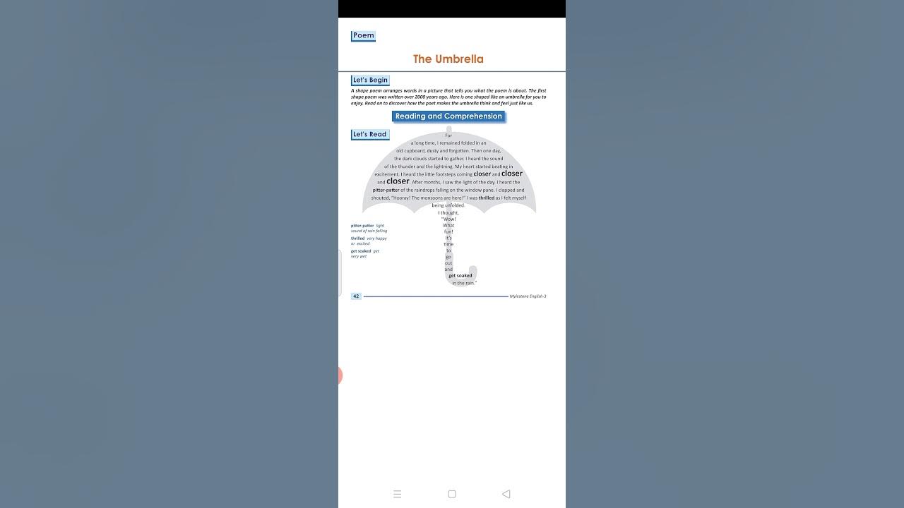 Poem The Umbrella | English | Part - A | Grade 3 - YouTube