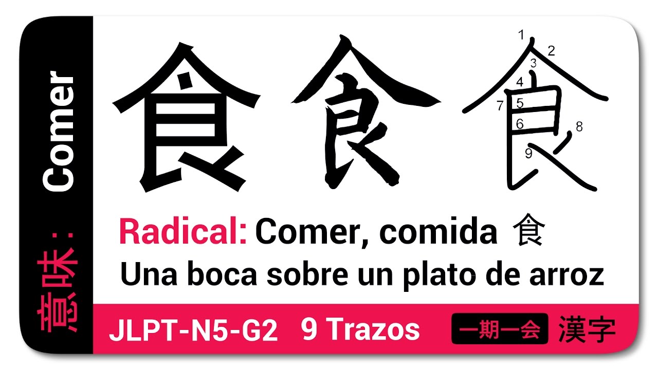Aprendamos Kanji - Comer 食 - YouTube