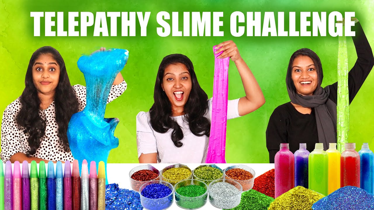 TELEPATHY SLIME MAKING CHALLENGE 🤩| പൊരുത്തം നോക്കി 3 FANCY SLIME ഉണ്ടാക്കി 😂 | PULLOTHI - YouTube