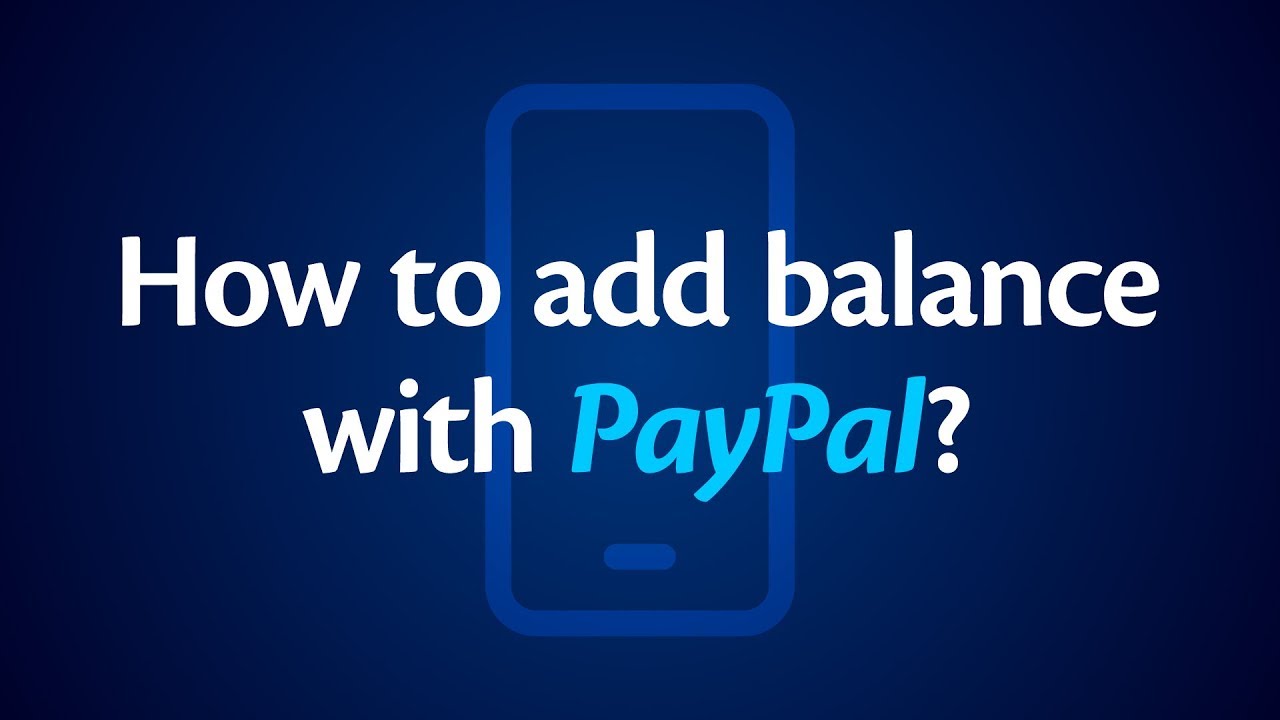 How to add balance with PayPal? (Smartphone) - YouTube