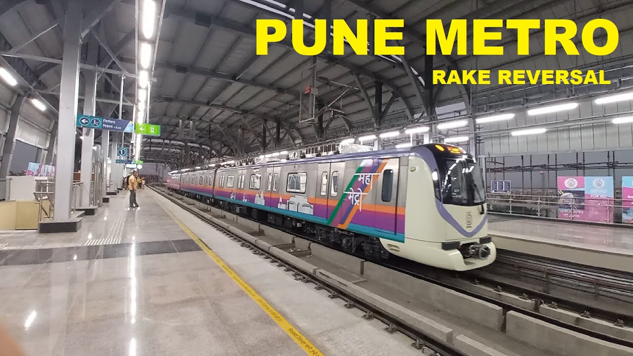 Pune Metro Rake Reversal | Vanaz Metro Station - YouTube