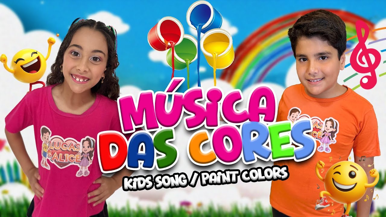 Musica das Cores I Kids Song I PAint Color Song I Lucas e Alice - YouTube
