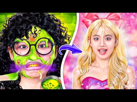 Ugly Girl Makeover To Become Barbie Doll In Real Life! How To Become Popular At Prom Party?