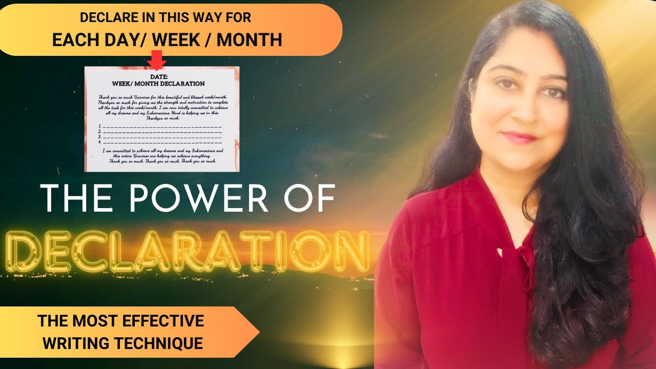 POWER OF YOUR DECLARATION| 100% EFFECTIVE WRITING TECHNIQUE| Declare ...