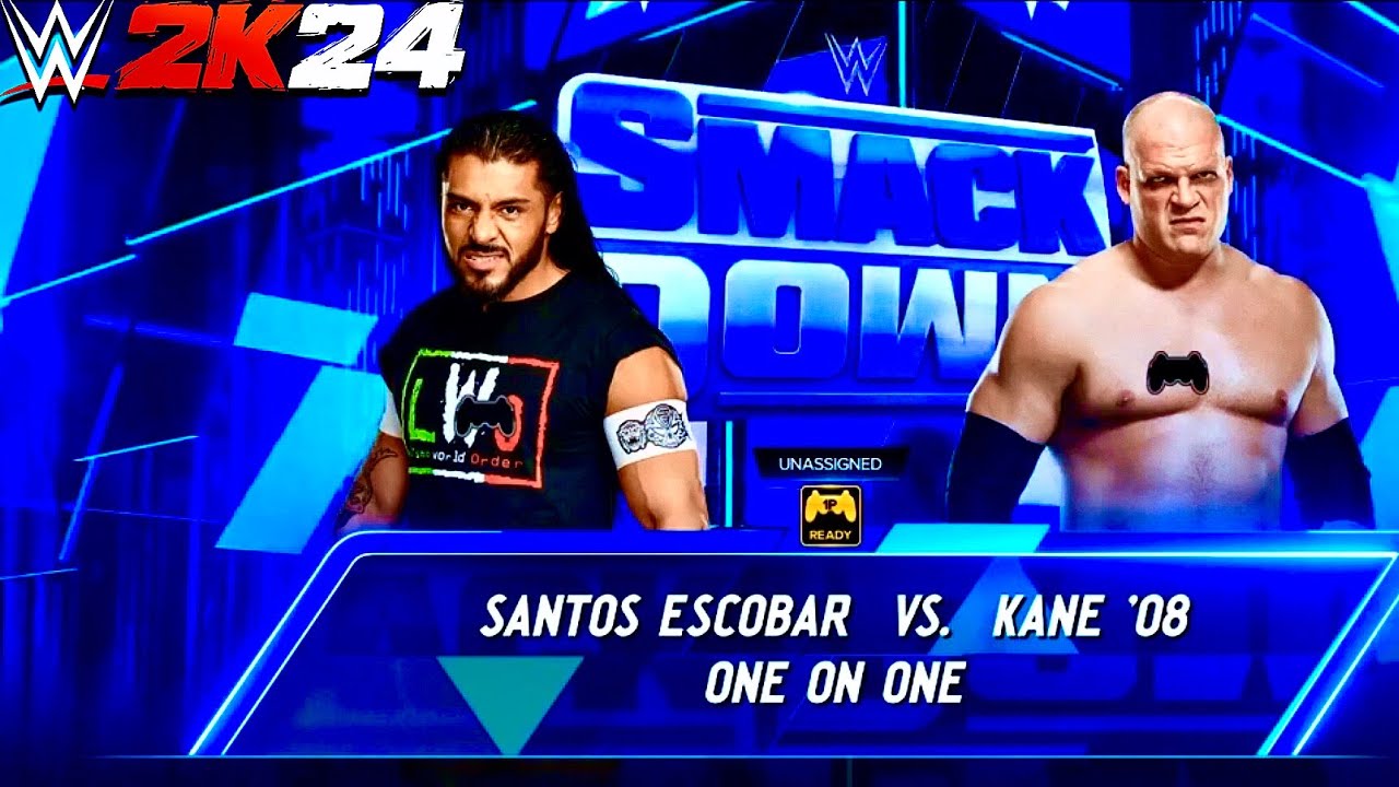 FULL MATCH: SANTOS ESCOBAR VS KANE WWE 2K24 Simulation Match - YouTube