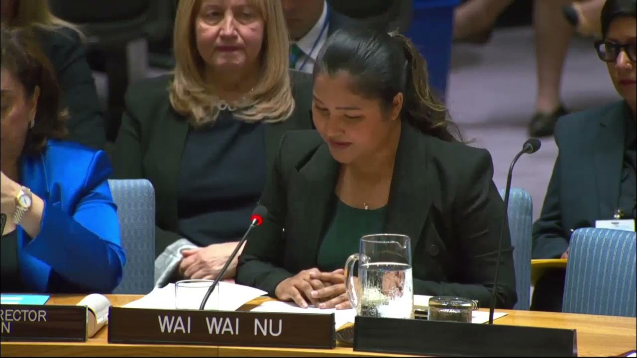 Rohingya daughter Wai Wai Nu addressing meeting at UN Security Council abridged - YouTube