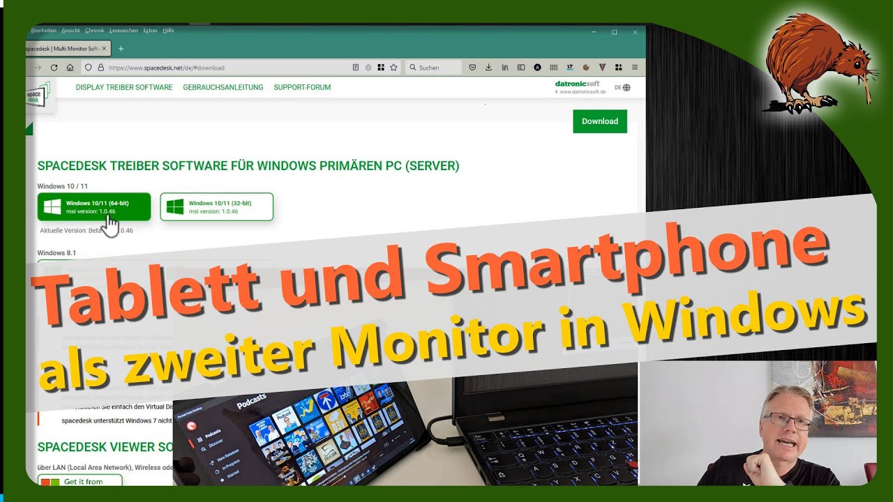 Spacedesk: Android und IOS Tabletts und Smartphone als zweiten Monitor ...