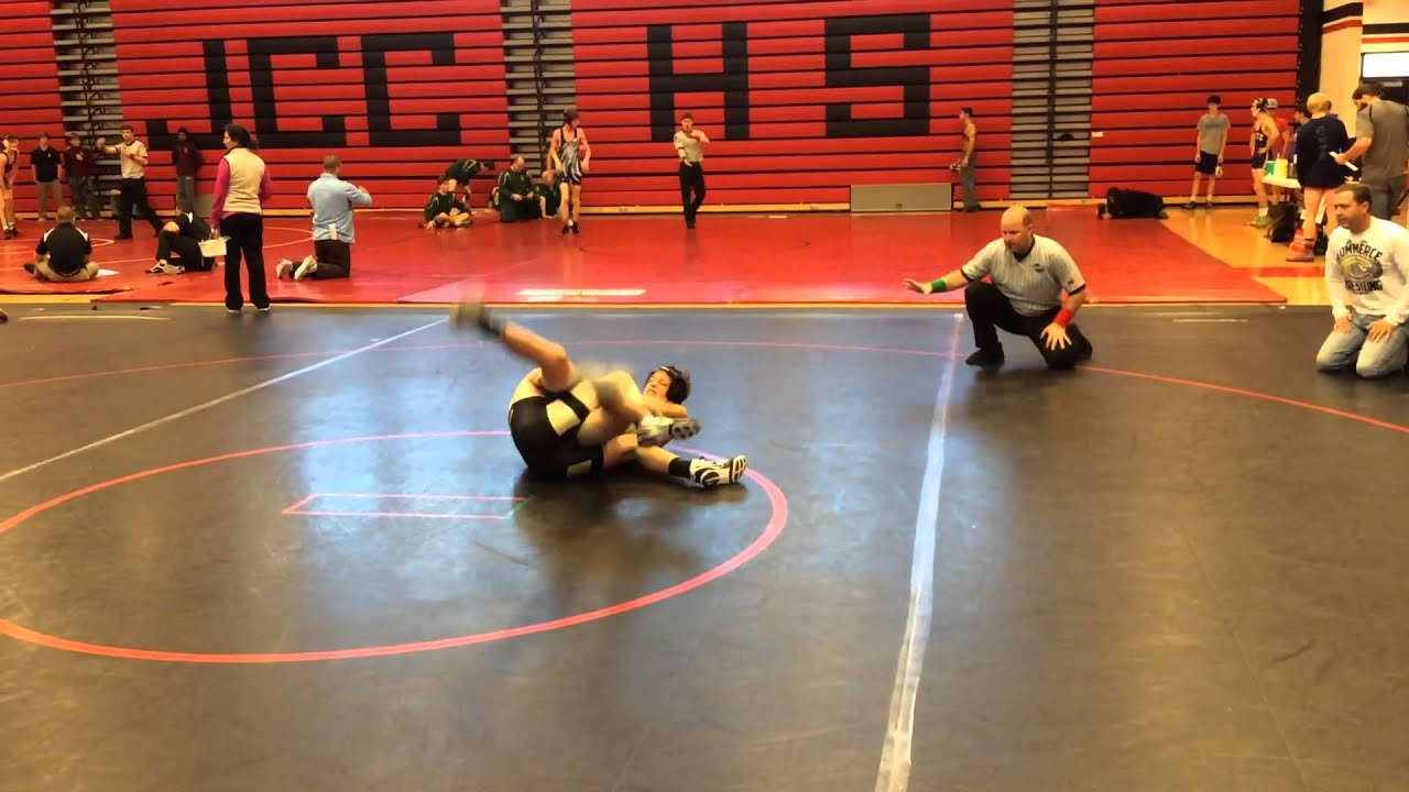 Owen Whitlock vs. Jake Brewer (Commerce) 126lbs. 11.14.15 - YouTube