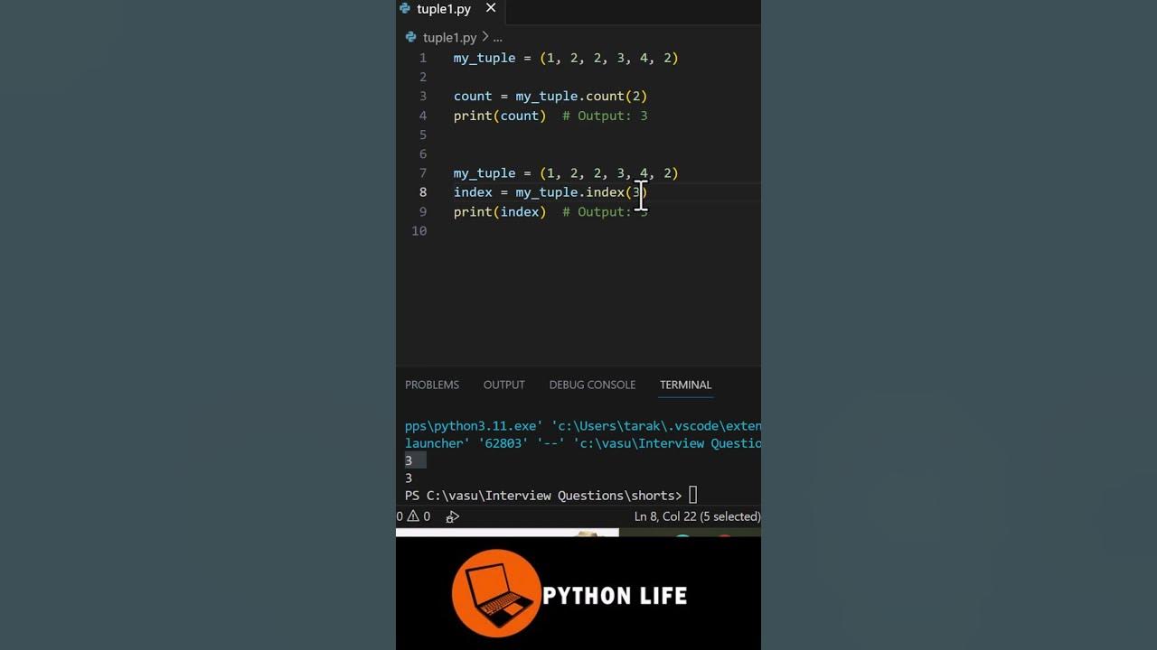 Python Tuple Methods in Telugu | Python for Beginners in Telugu - YouTube