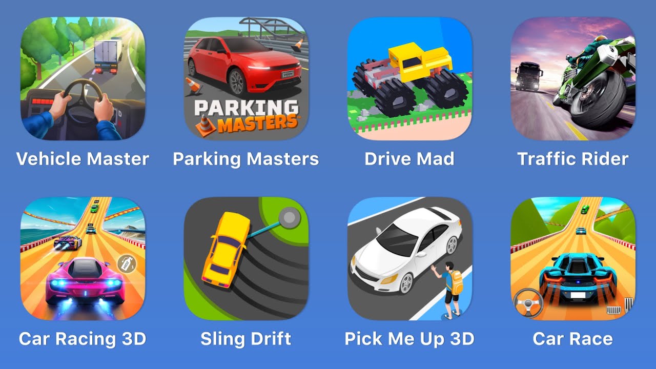 Vehicle Masters,Parking Masters,Drive Mad,Traffic Rider,Car Racing 3D ...