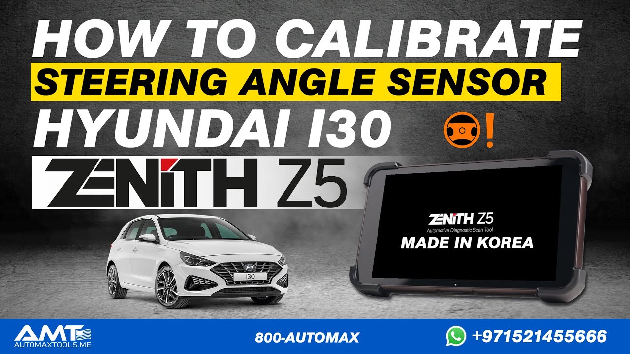 HOW TO CALIBRATE STEERING ANGLE SENSOR HYUNDAI i30 SAS WITH ZENITH Z5 ...