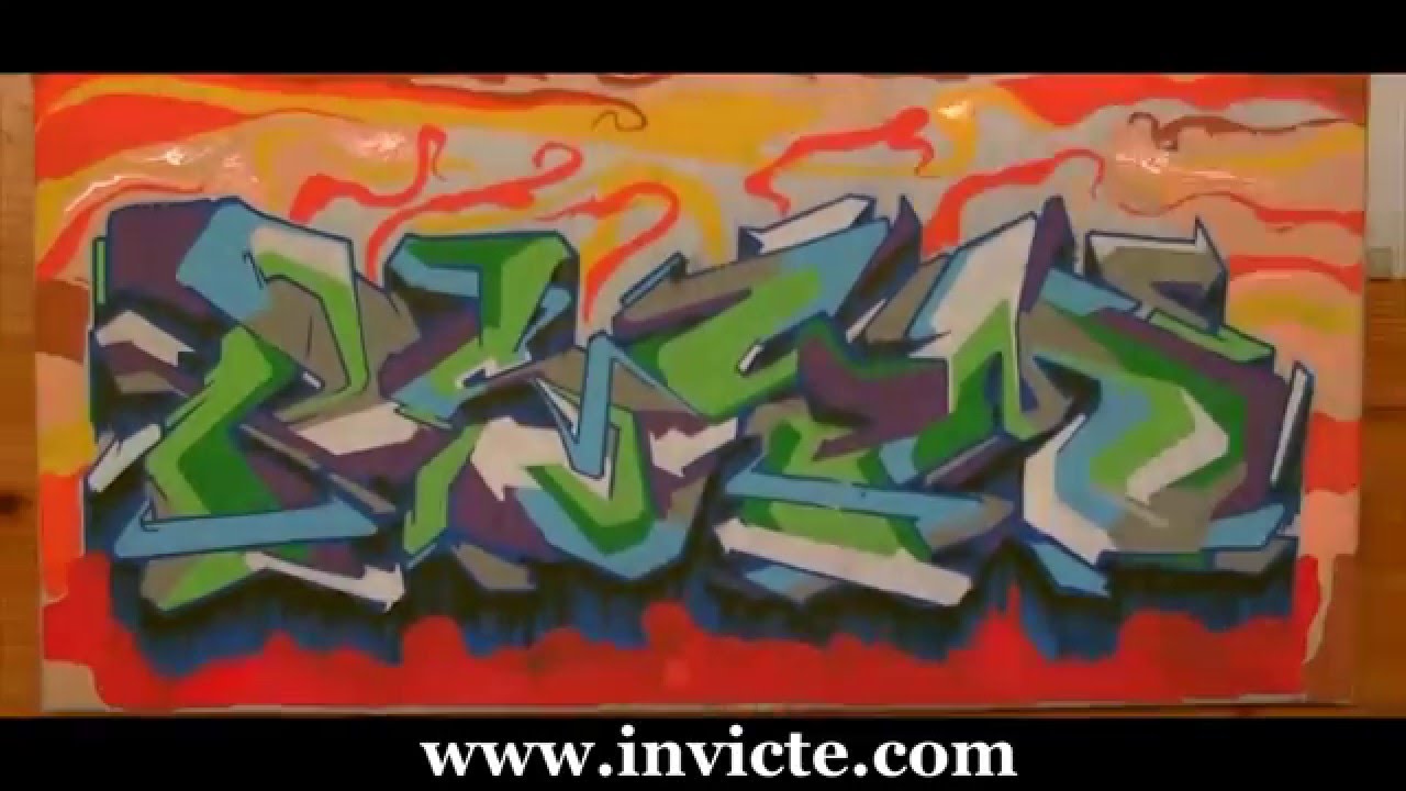 McFLYCON X POSCA // Wildstyle graffiti canvas // Graff sur toile [HD ...